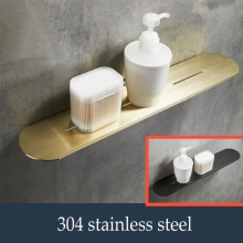 304 stainless steel brushed gold storage rack Bath... – Grandado