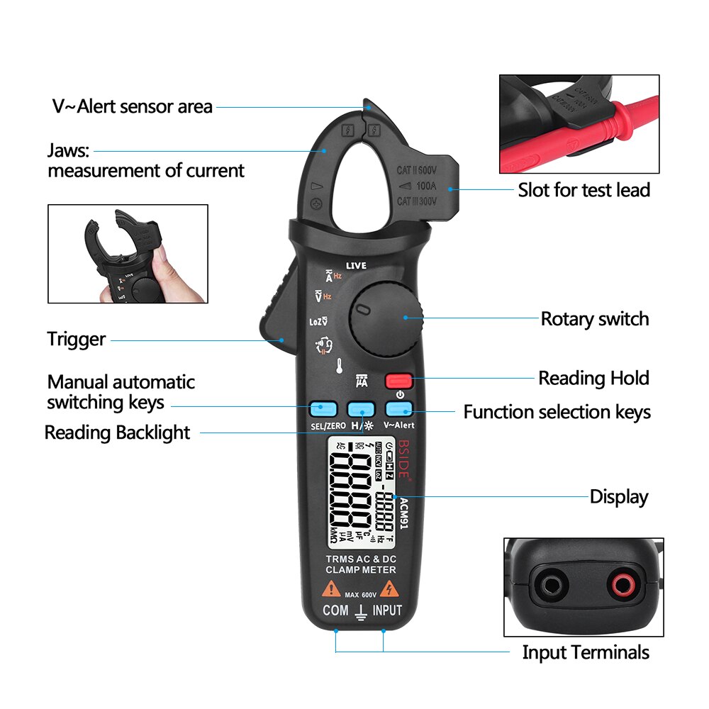 AC/DC Voltmeter Ammeter Multimeter Digital voltage... – Vicedeal