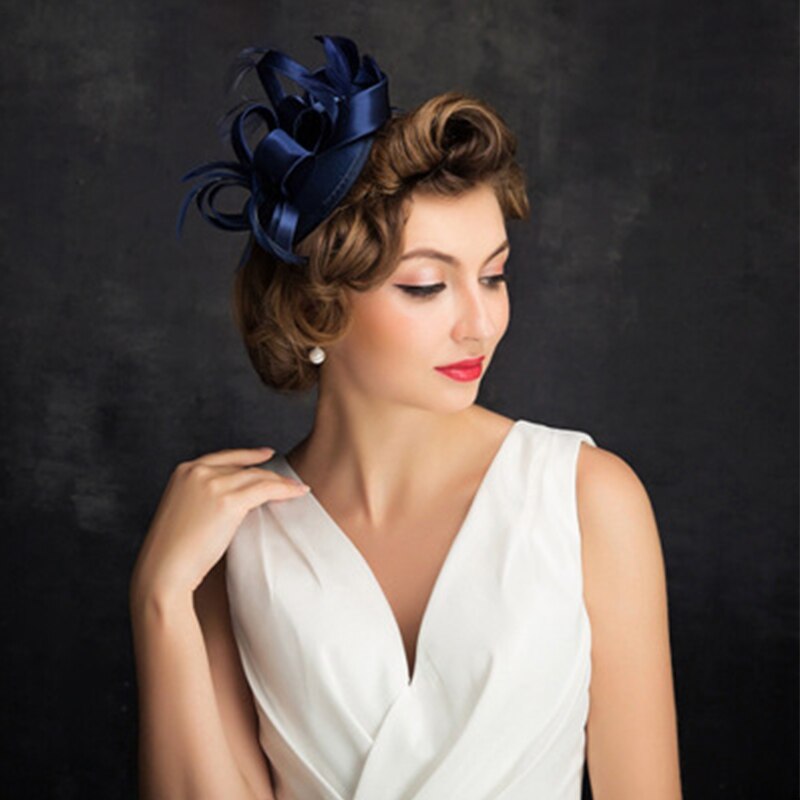 Fascinator hoeden vrouwen veren satijn sinamay coc... – Vicedeal