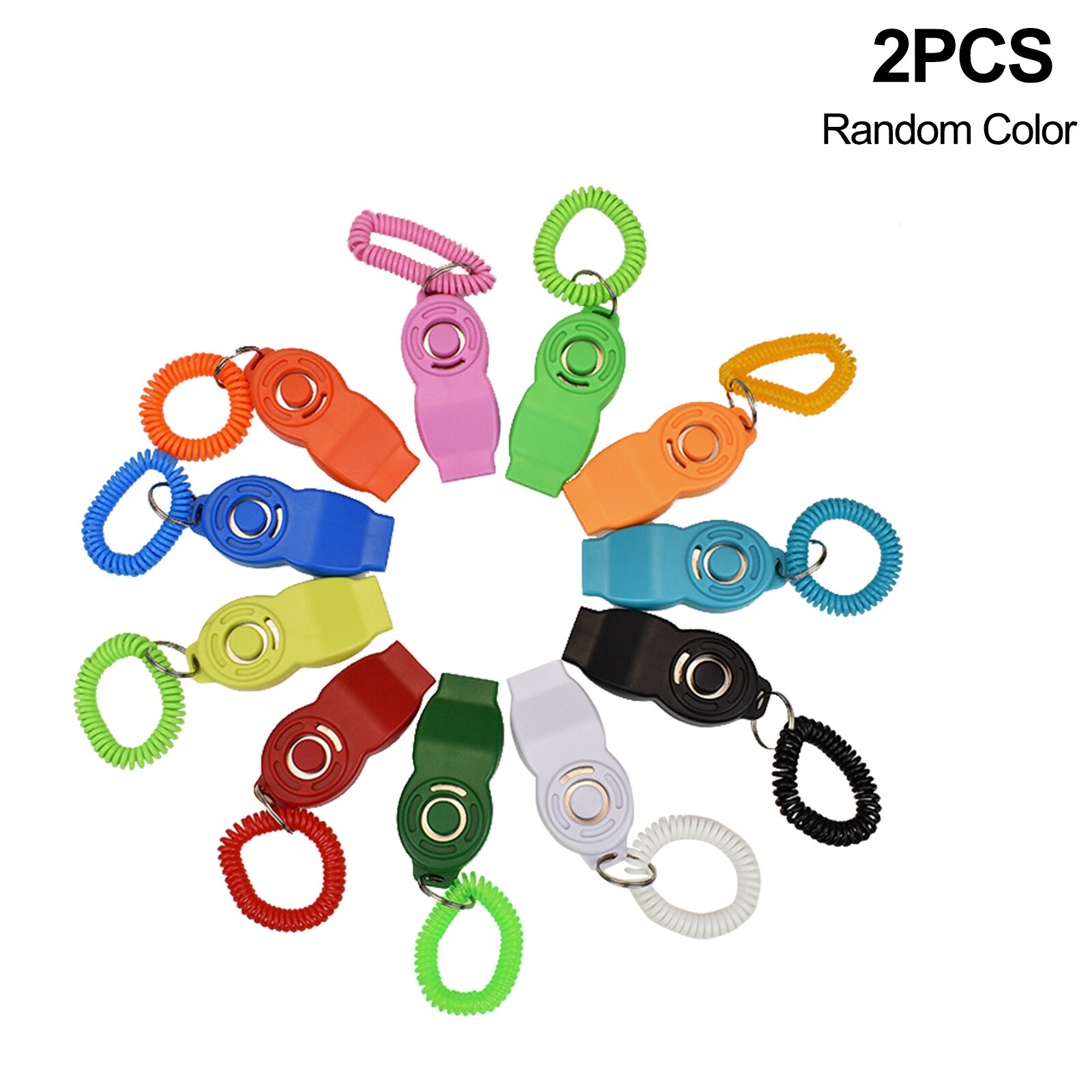 2PC 2 In 1 Dog Plastic Training Clicker And Whistl... – Grandado