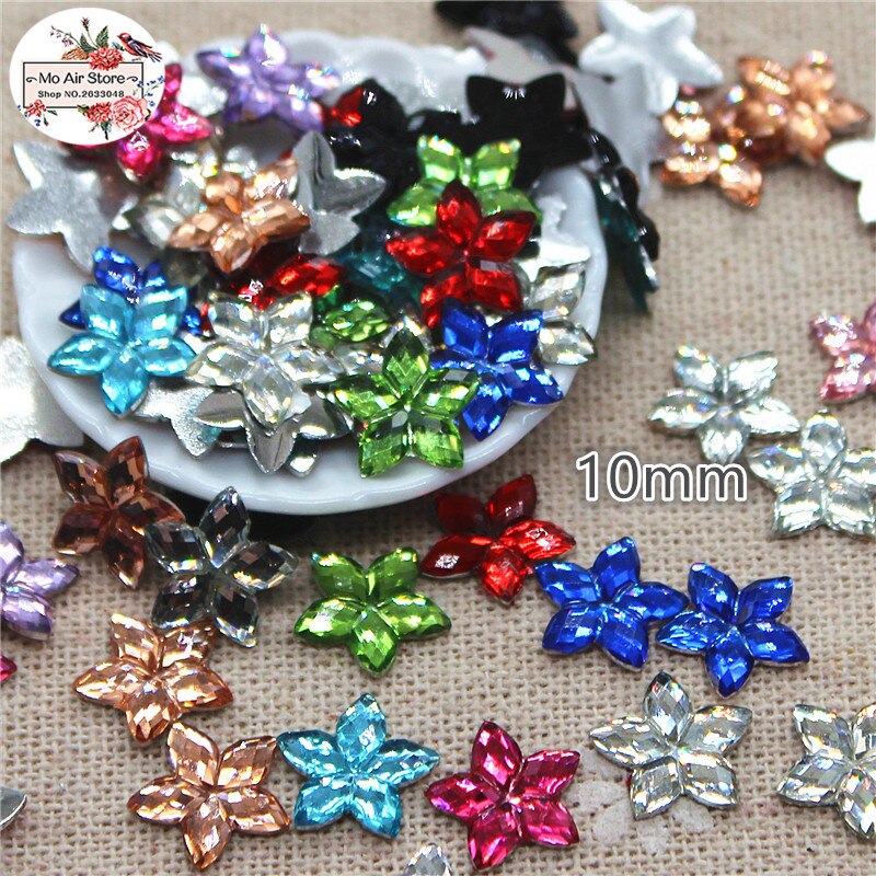 200pcs/lot 10mm star shape mix colors shiny resin ... – Grandado