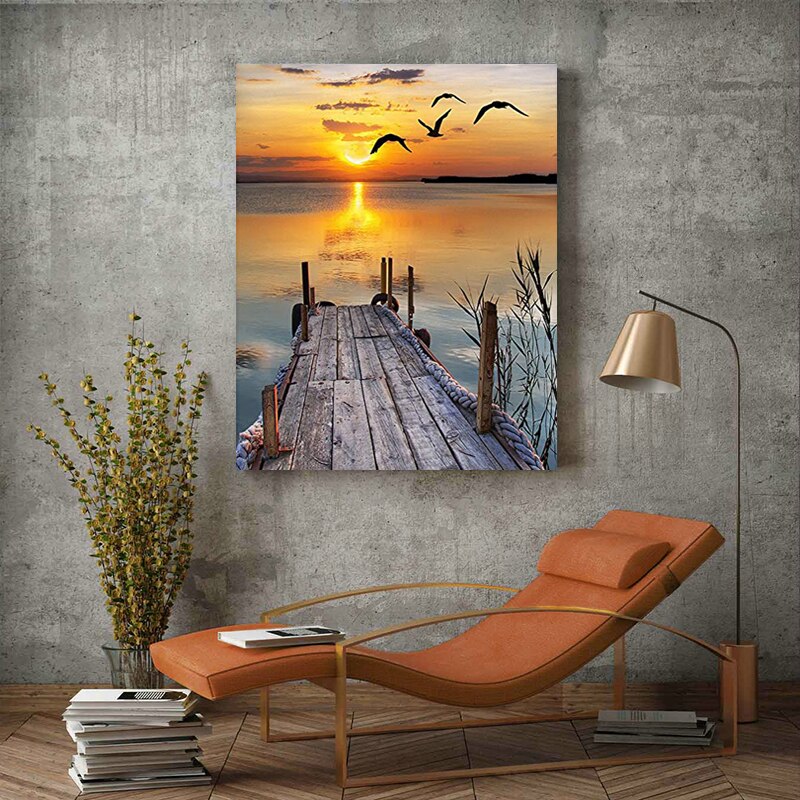 DIY painting picture by digital twilight sunset il... – Grandado