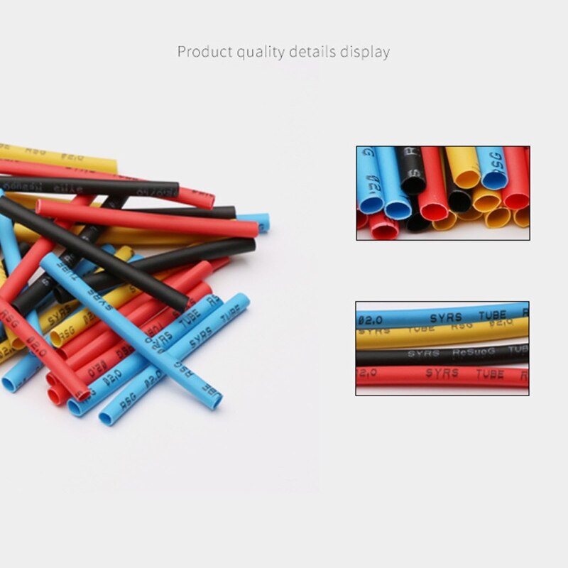 100 Pcs/set Heat Shrink Tube Kit Insulation Sleevi... – Grandado