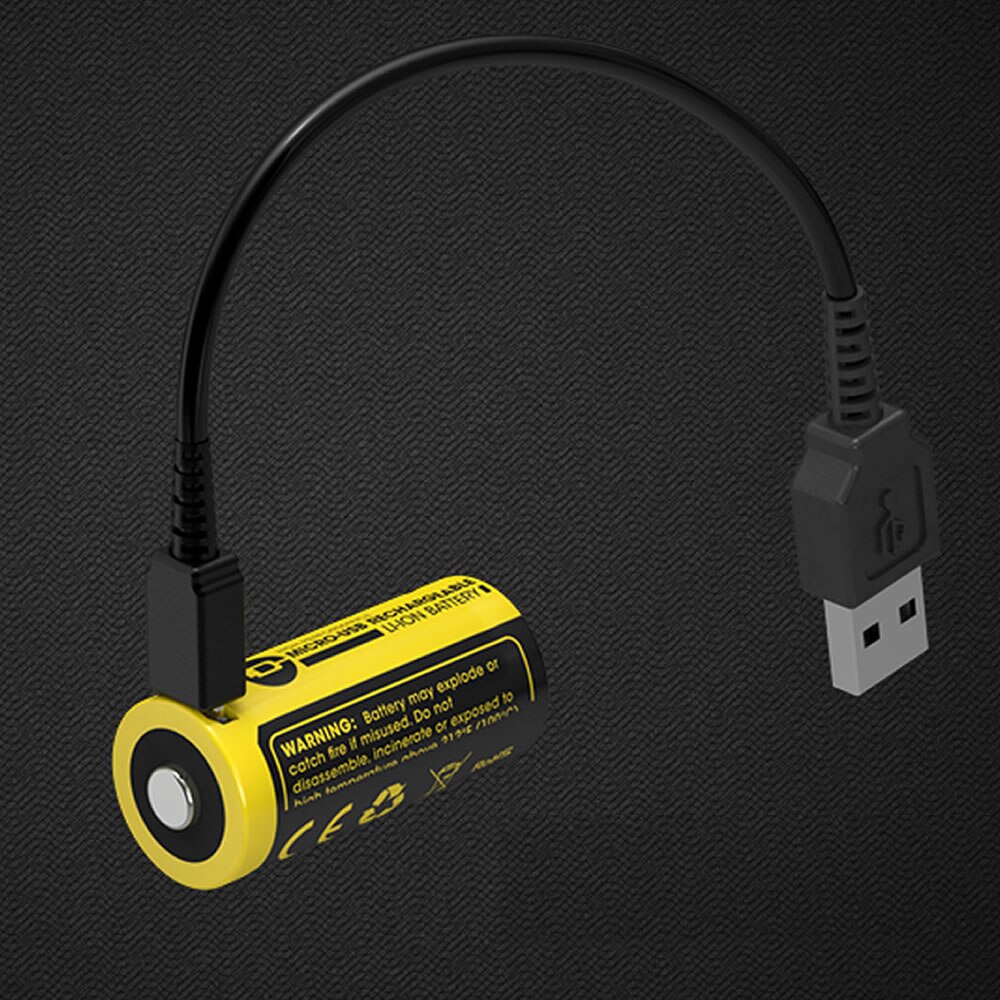 NITECORE NL1665R 650mAh 16340 CR123 Built-in Micro... – Grandado