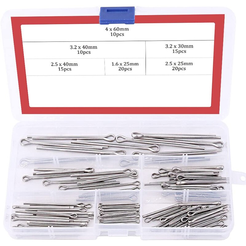 Cotter Bevestigingen Set, Splitpen Assortiment Kit... – Grandado