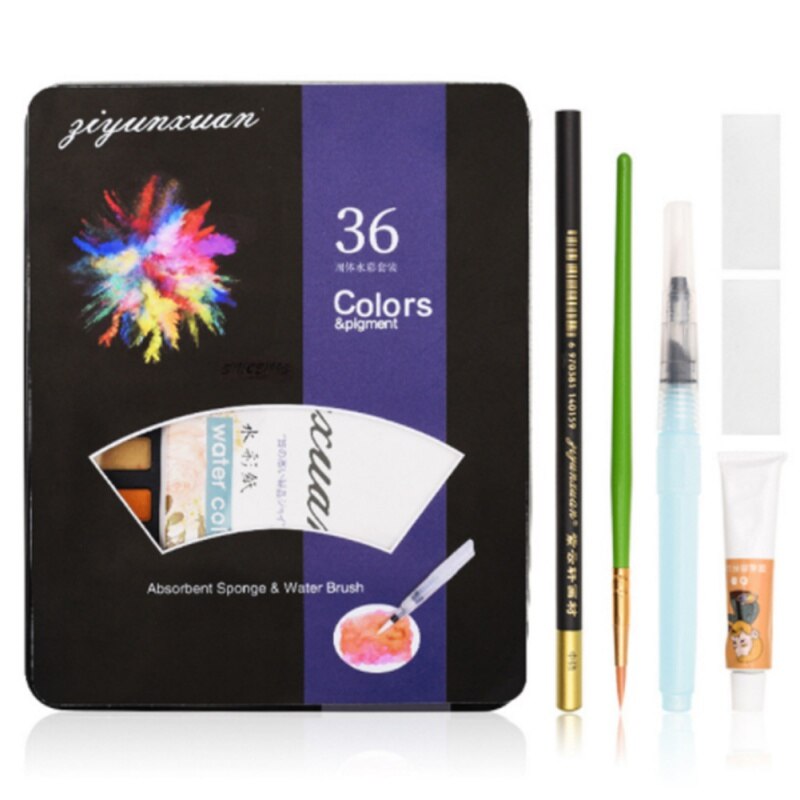 36-color Solid Watercolor Paint Set For Children B... – Grandado