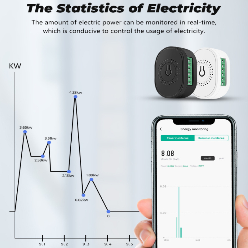 Tuya Mini Schakelaar 16A Wifi Smart Switch 2-Weg C... – Vicedeal
