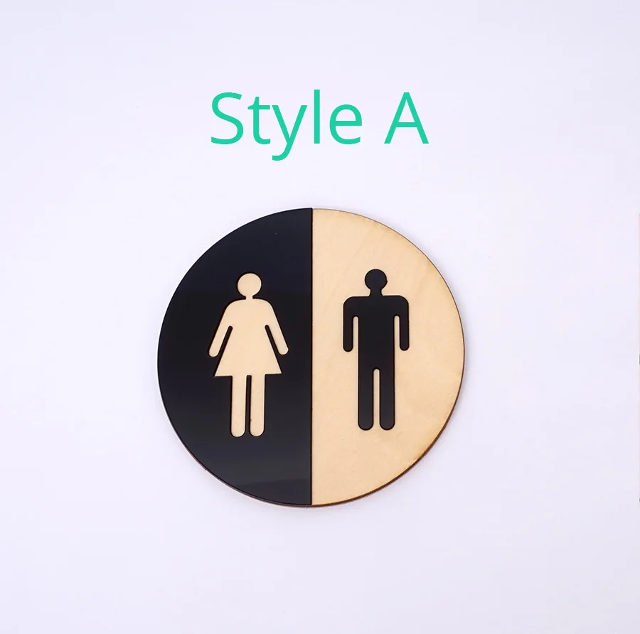 Acrylic Toilet Door Signs for Bathroom and WC Rule... – Vicedeal