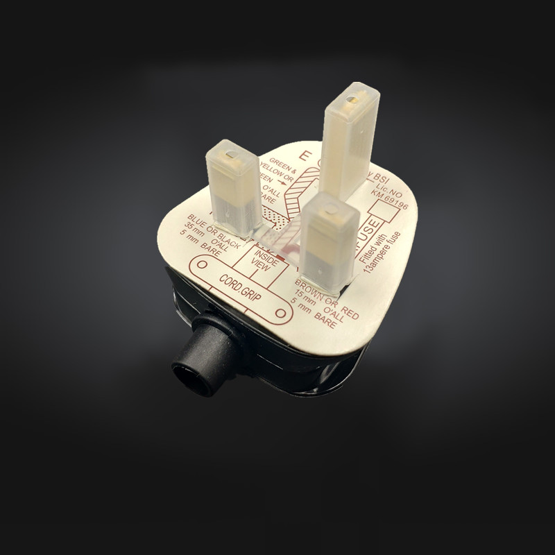 White/Black 3 Pin UK Mains Top Plug 13A 13 AMP App... – Grandado
