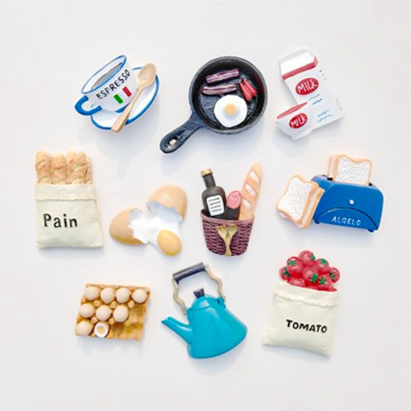 1pcs Bread Milk Fridge Sticker Resin Magnet Food S... – Grandado