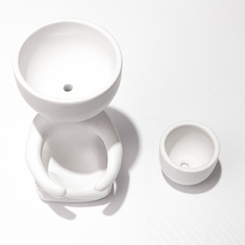 1PC Human Shaped Ceramic Planter Pot Green Plant F... – Grandado