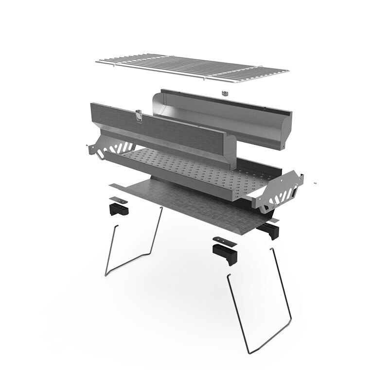 Portable BBQ Grill Barbecue Burner Stove Outdoor G... – Grandado