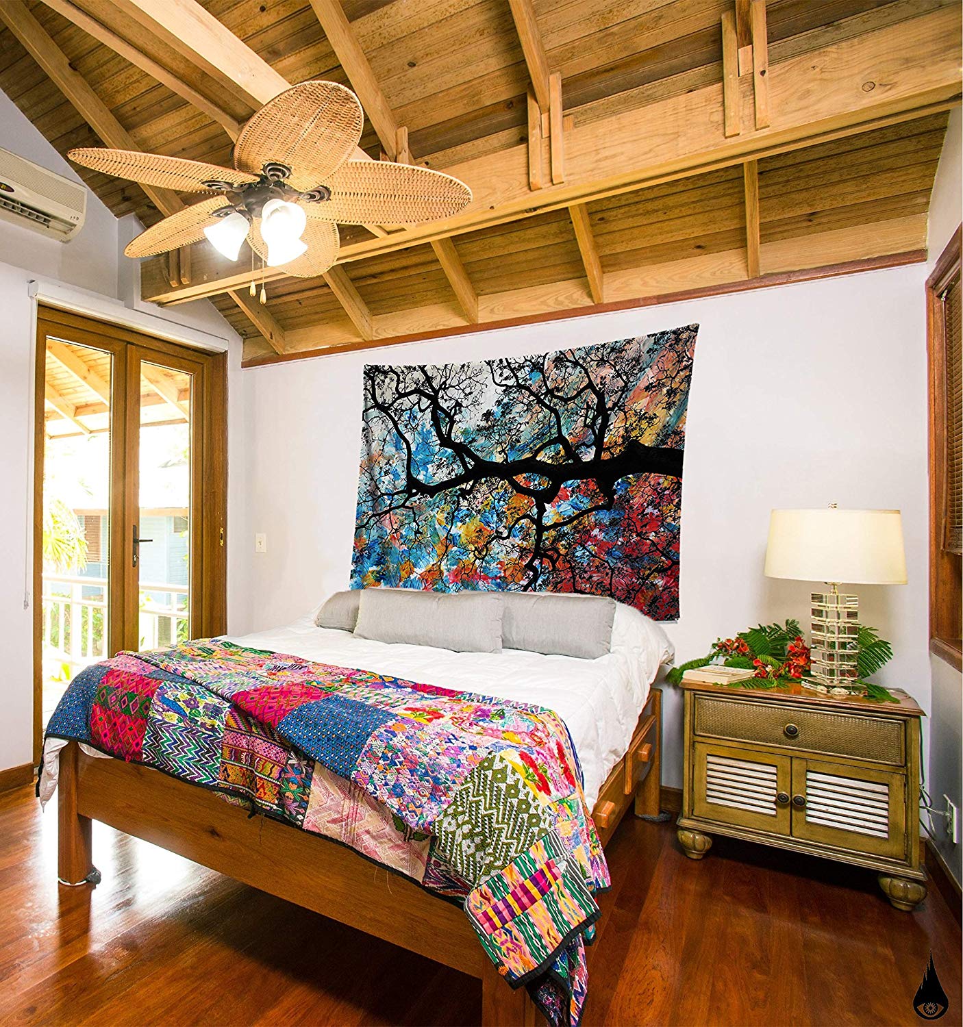 Chi Tree Japanese Cherry Blossom Wall Decor Tapest... – Vicedeal