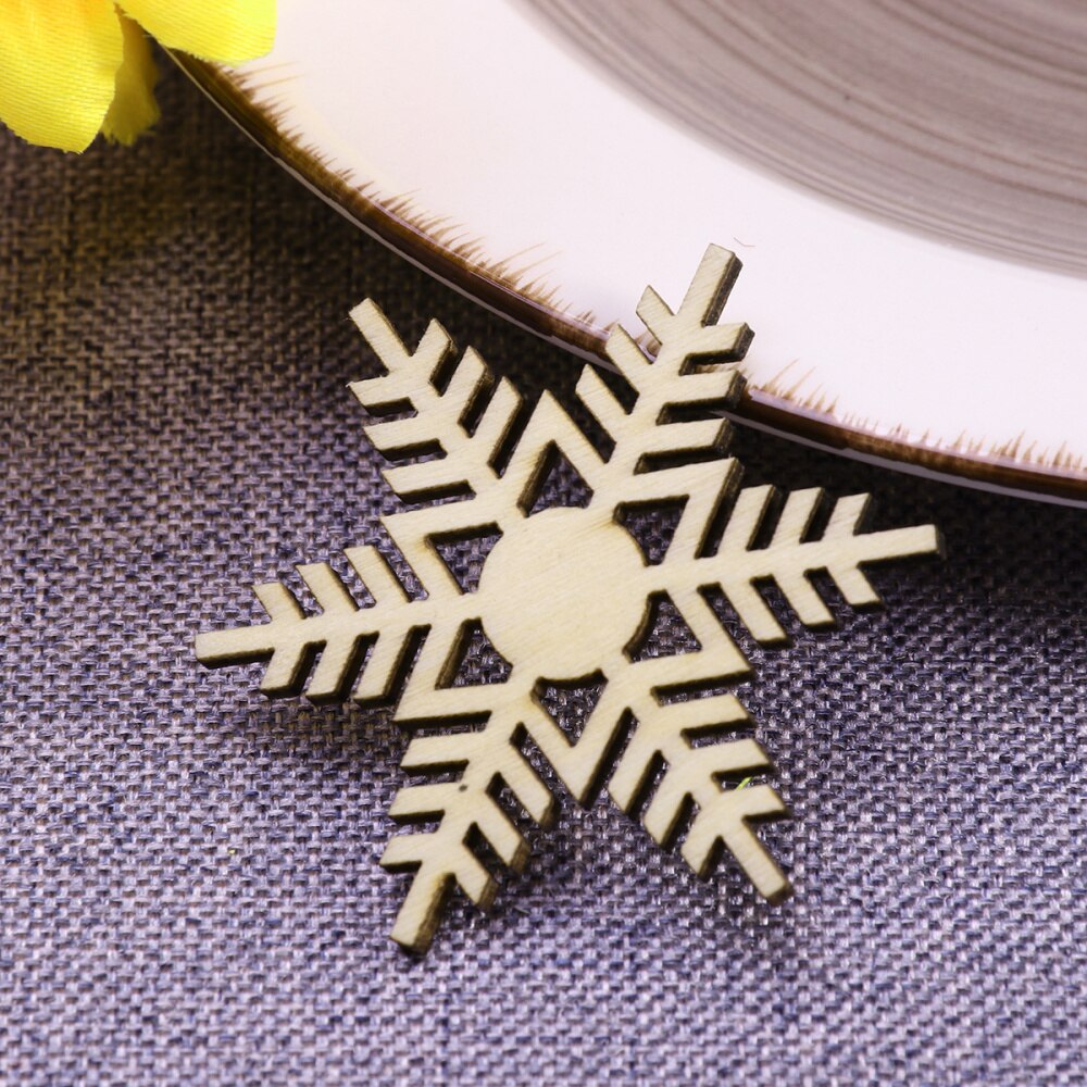 10pcs Assorted Wooden Snowflake Cutouts Craft Embe... – Grandado