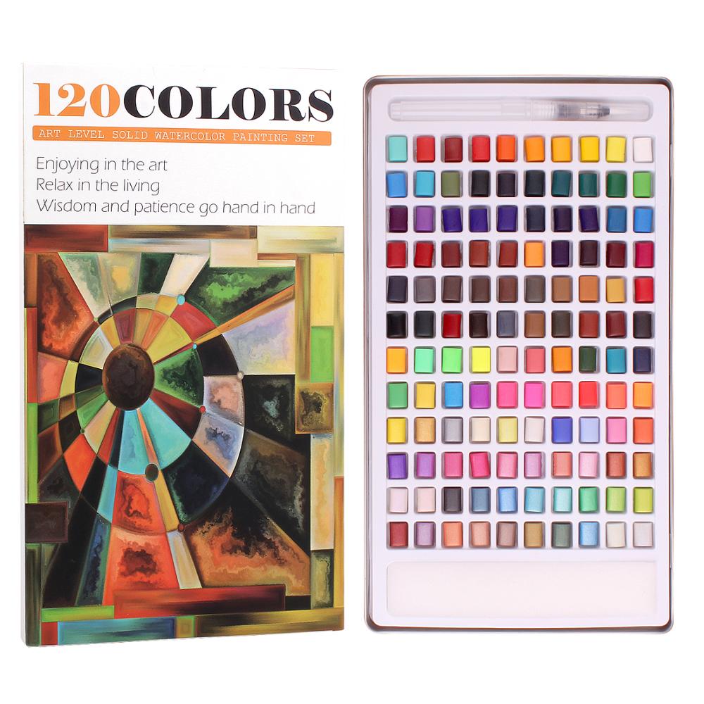 Solid Watercolor Painting Set UP to 120 Colors Inc... – Grandado