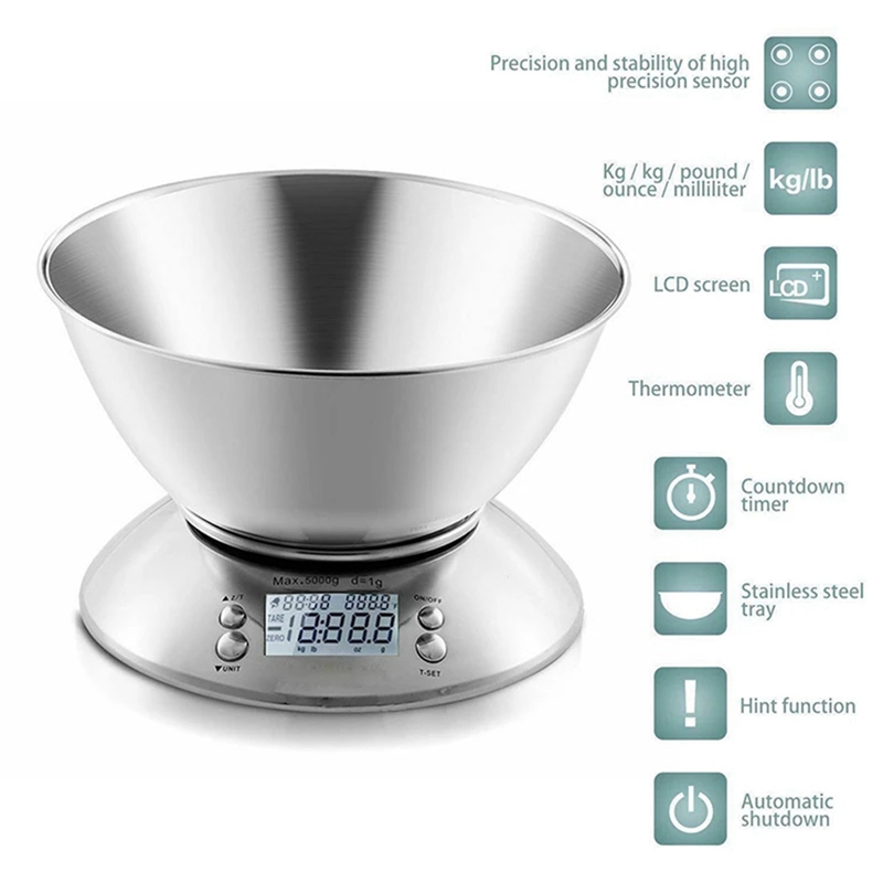 Precise Kitchen Digital LED Electronic Scale with ... – Grandado