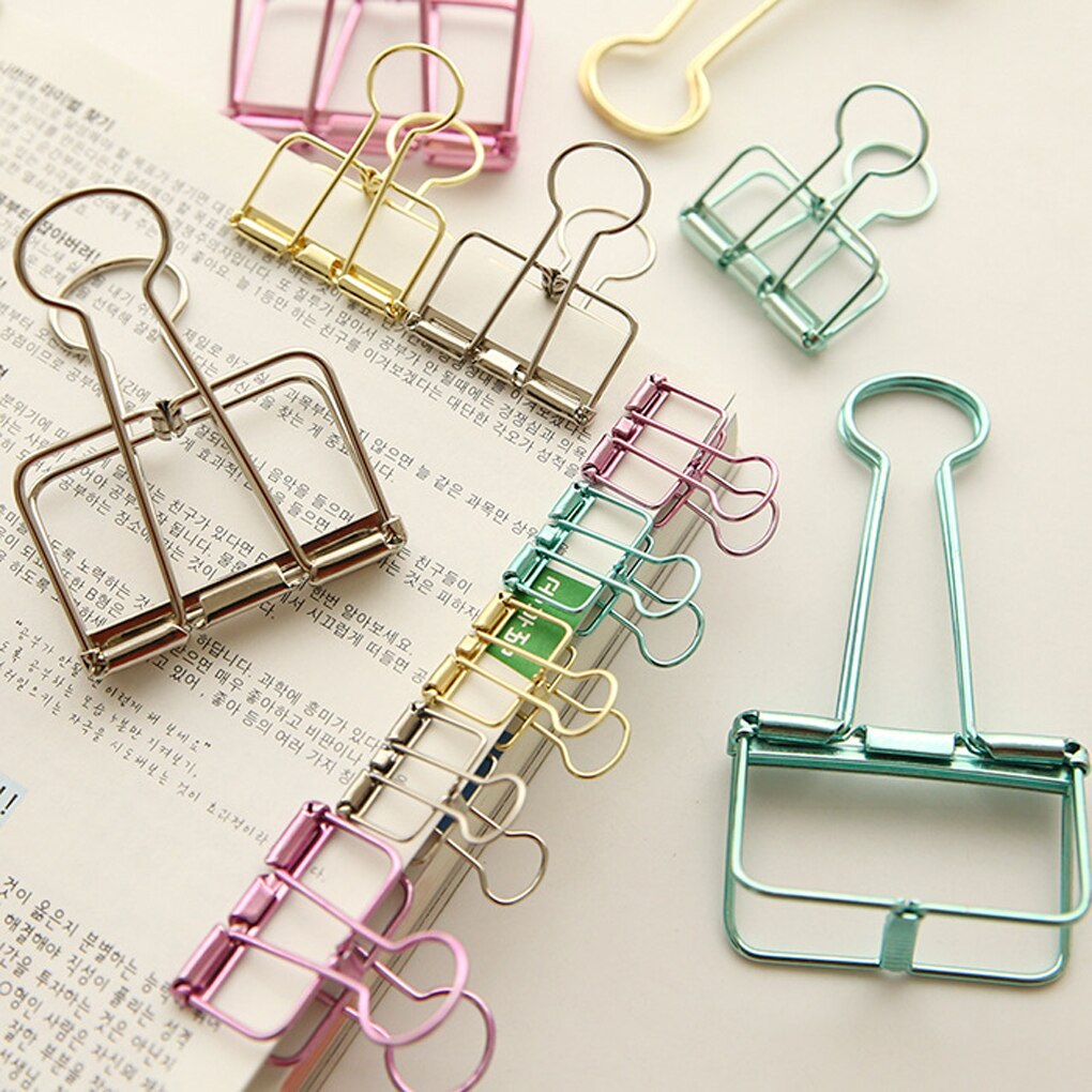 4pcs Metal Clip Binder for Album Memo Paper Statio... – Grandado