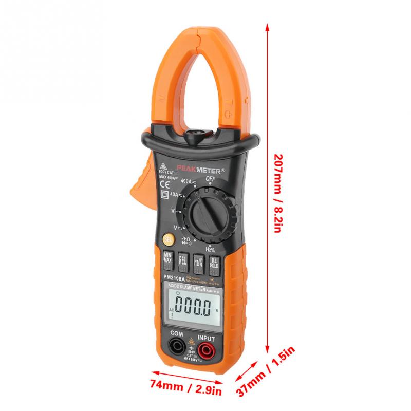 PEAKMETER AC Clamp Meter PM2108A Digital AC/DC Cla... – Grandado