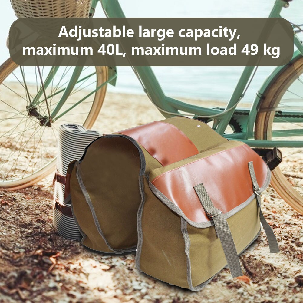 Canvas Bike Pannier Bag Bicycle Rear Rack Carrier ... – Grandado