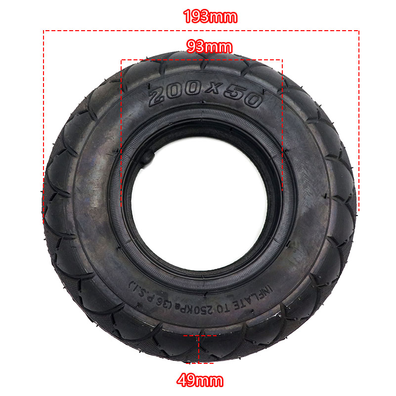 200x50 wheel tyre Electric Scooter Tyre With Wheel... – Grandado