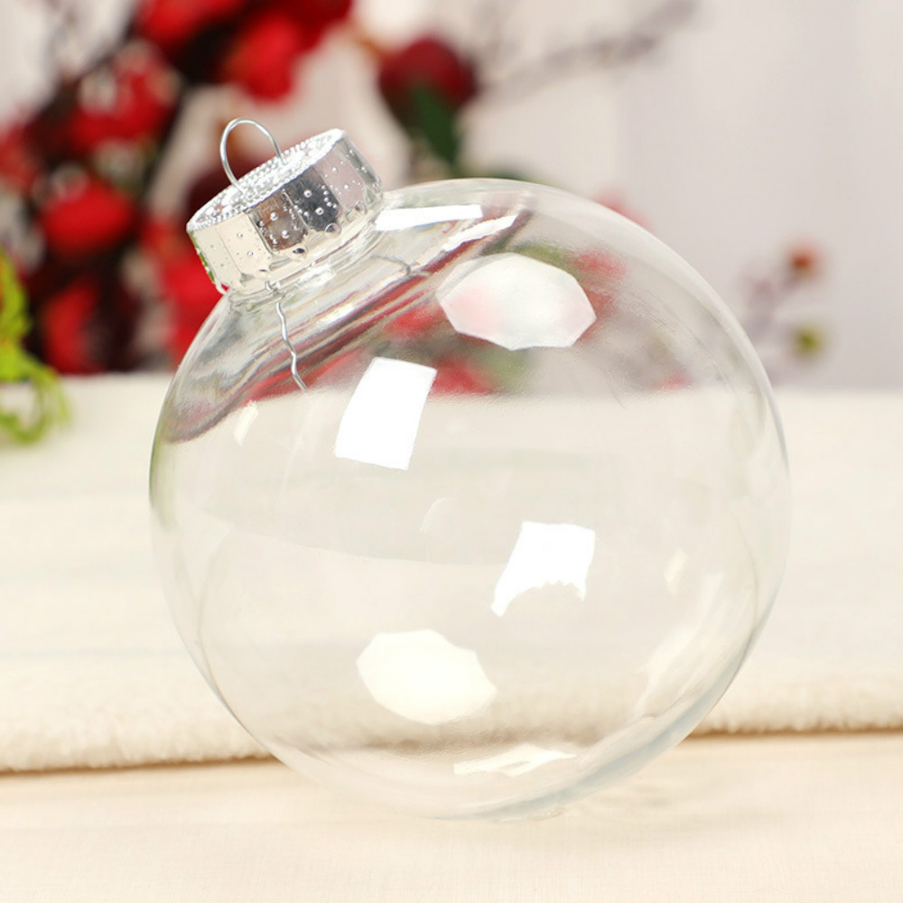 6/8/10cm Transparent Christmas Ball Plastic Bauble... – Grandado
