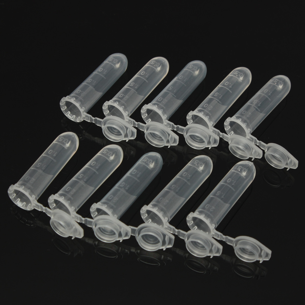 2 ML Clear Plastic Flesjes Container Snap Cap Micr... – Grandado