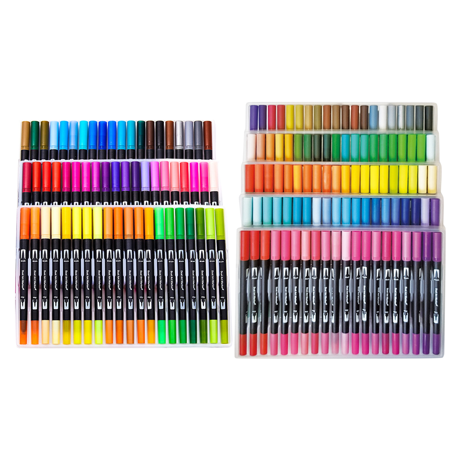 60/100 Colors Dual Tip Brush Pen Drawing Markers f... – Grandado