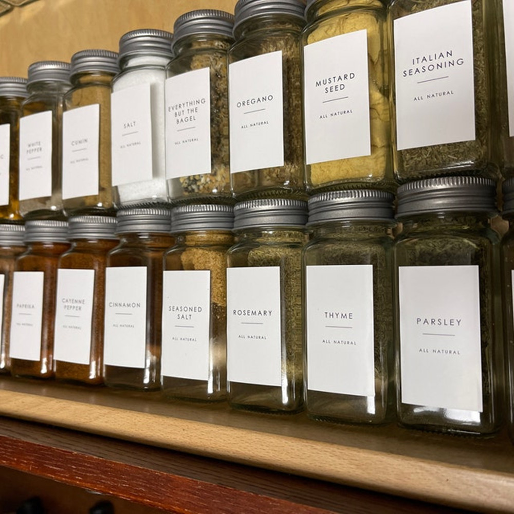 Spice Labels (Minimalist) Water Resistant Spice Ja... – Vicedeal