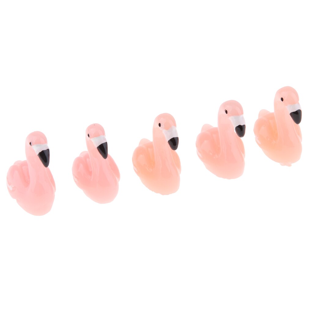 5Pcs Leuke Miniatuur Resin Mini Flamingo Poppenhui... – Grandado