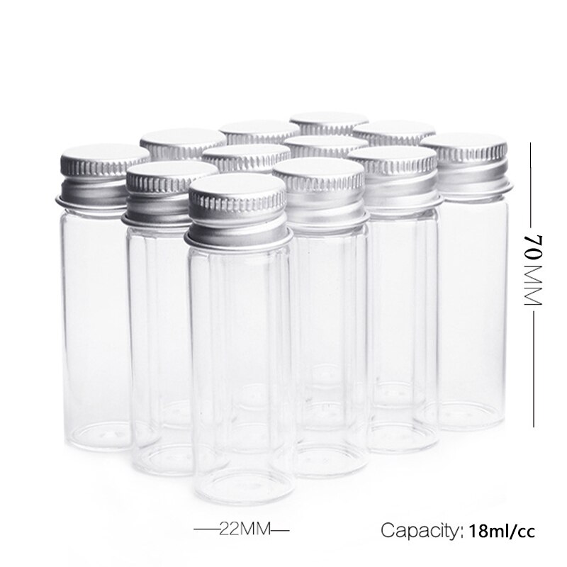 5Pcs Small Glass Jars Silver Screw Cap storage min... – Grandado