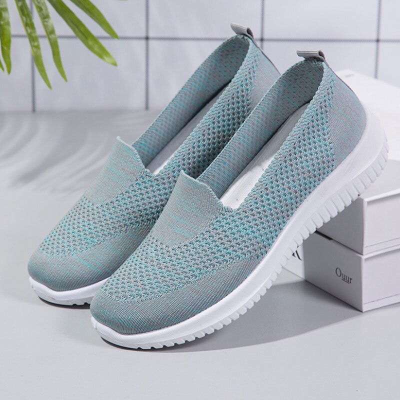 Casual Women Slip On Shoes Knit Soft Women Loafers... – Grandado