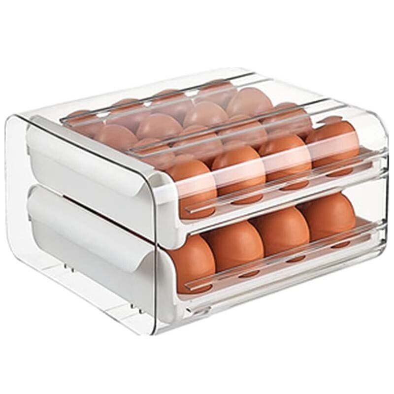 32 Grid Egg Storage Double-Layer Drawer Type Egg B... – Vicedeal