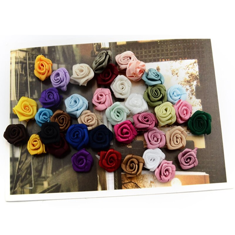 100Pcs Satijnen Lint Rose Flower Bow Applicaties W... – Vicedeal
