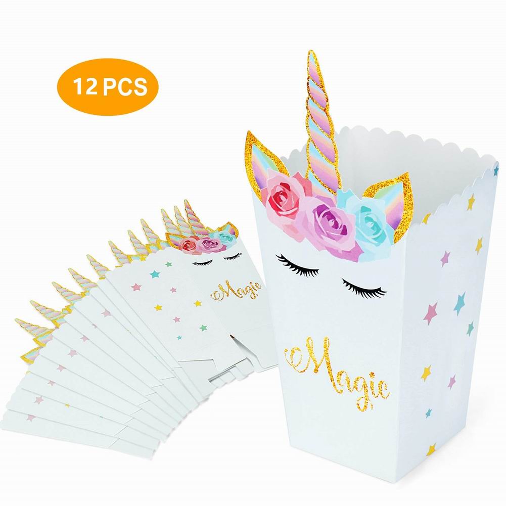 12PCS Unicorn Popcorn Tray Children's Party Cute D... – Grandado