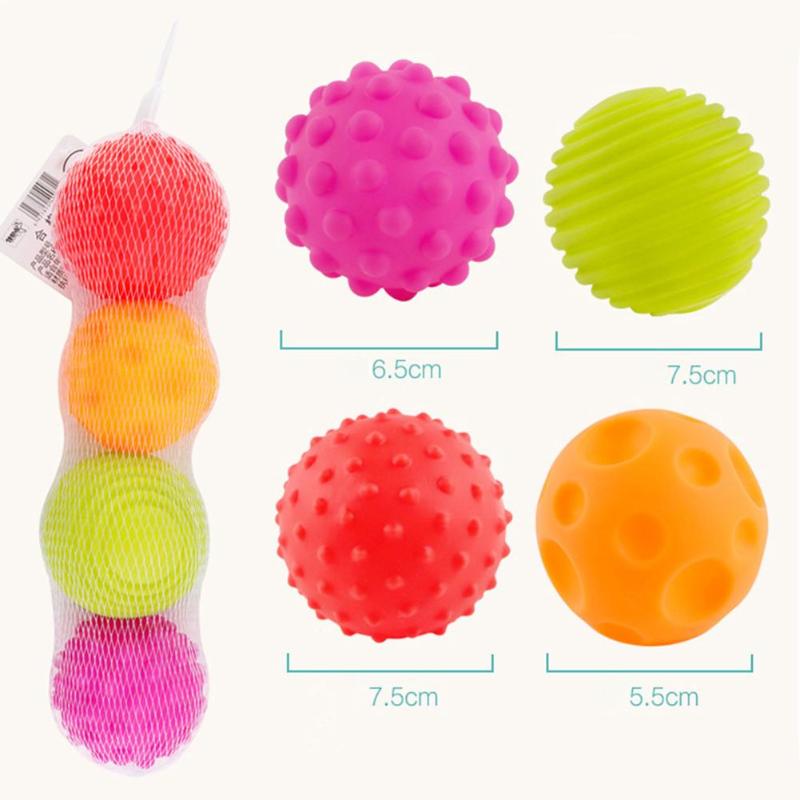 4pcs Textured Touch Hand Soft Training Balls Baby ... – Vicedeal
