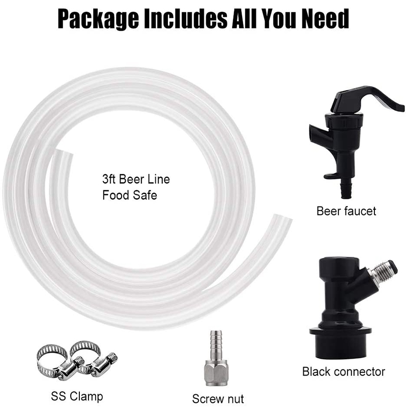 3FT Ball Lock Beer Line Assembly, Picnic Tap Fauce... – Grandado