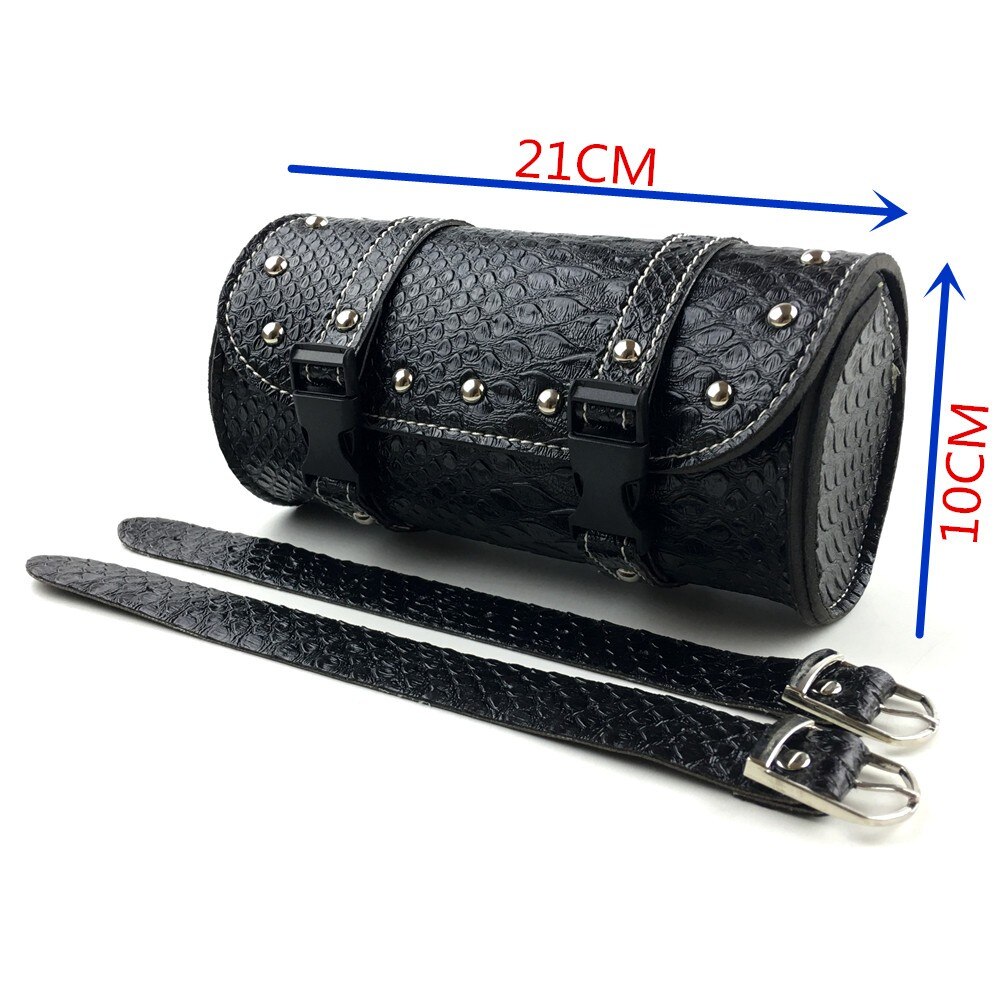 Vintage Black Brown Motorcycle Saddle Bags PU Leat... – Grandado