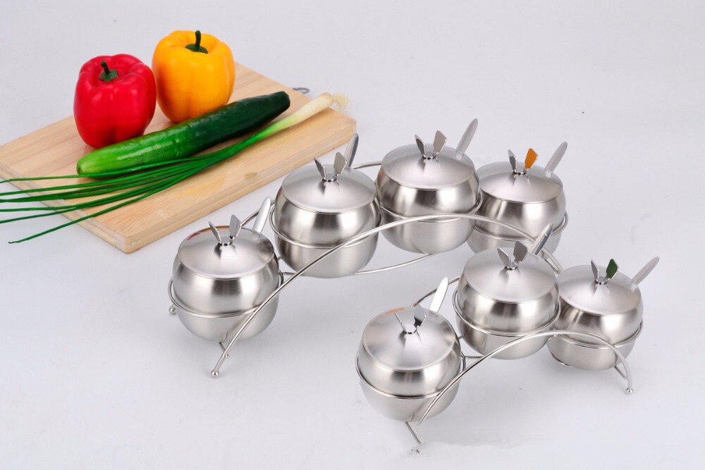 1SET Stainless Steel Seasoning pot Integrated Spic... – Grandado