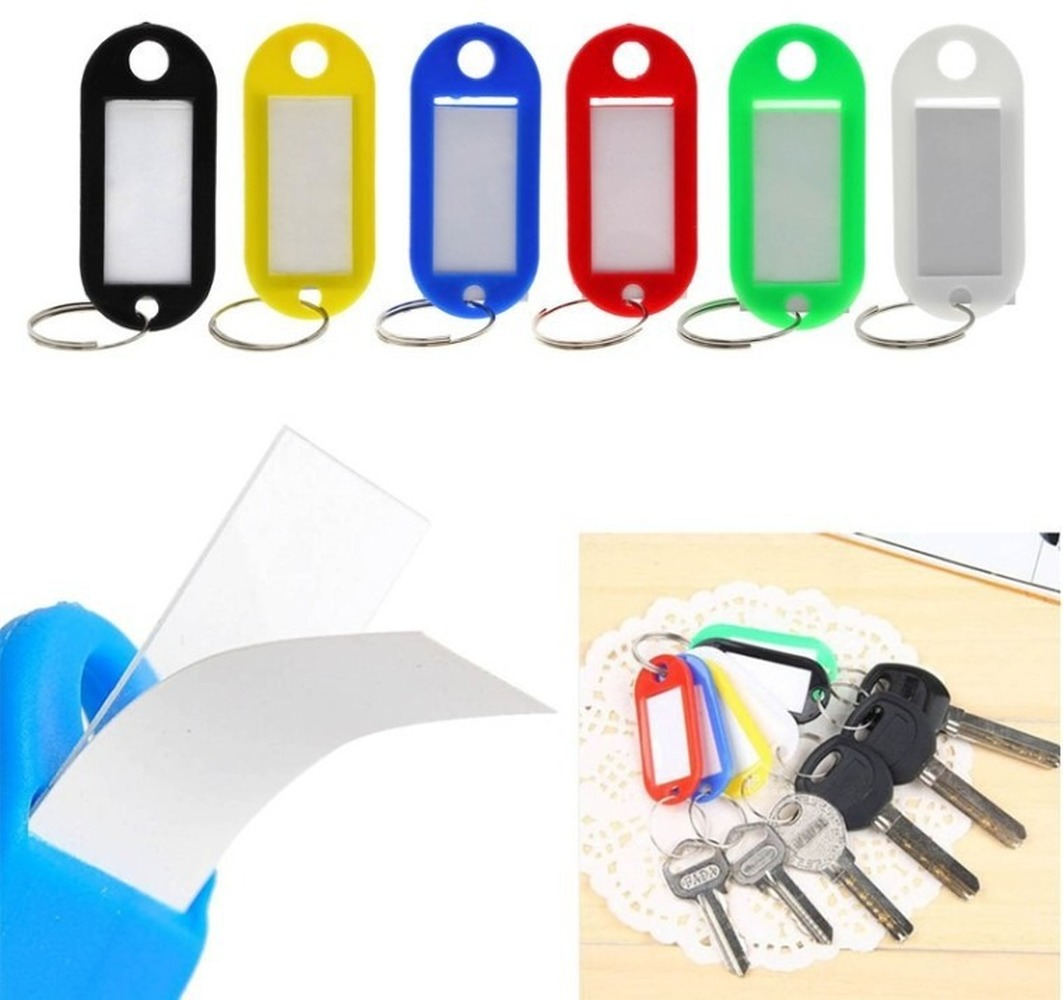 10Pcs Random Color Keychain Key ID Label Tags Lugg... – Vicedeal