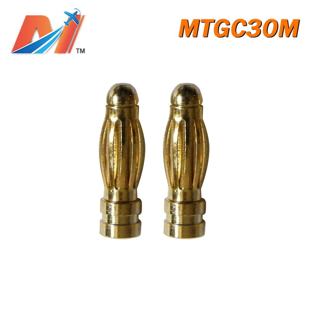 Maytech Klaring (1 pc) 3mm gouden connector mannel... – Grandado