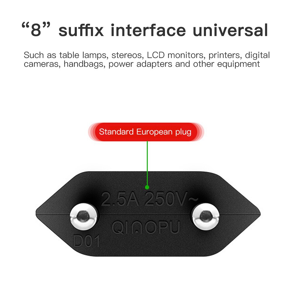 1.5M Electric Cord EU Power Cable 2 Pin Cable 250V... – Grandado