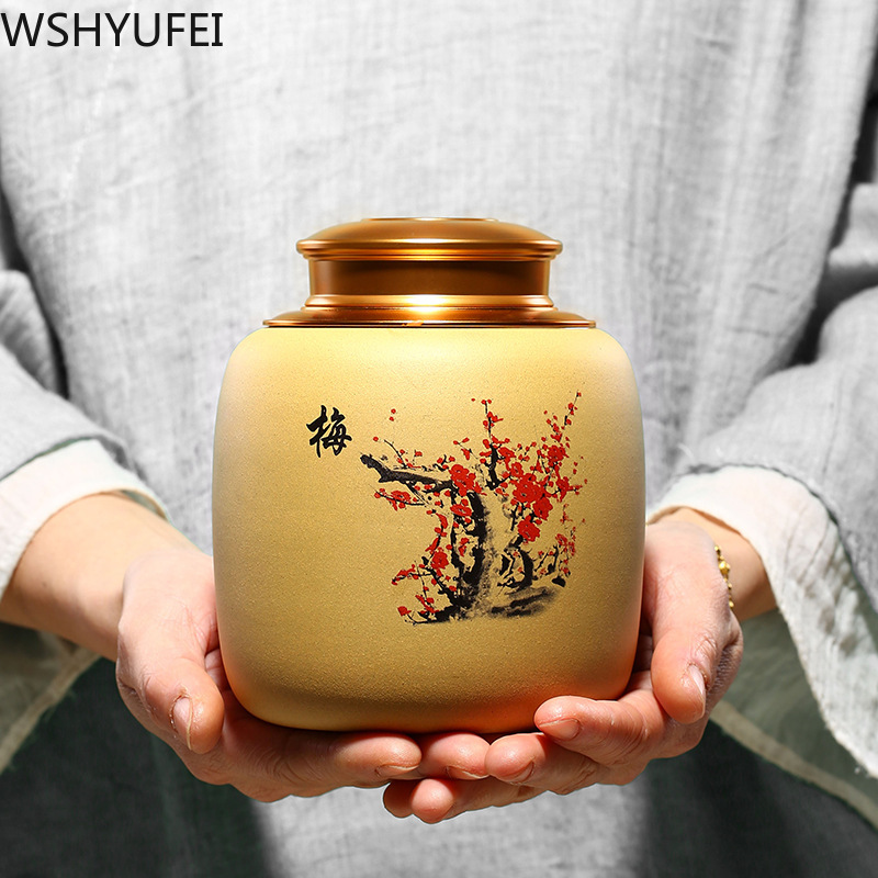 Large Purple Clay Tea Caddy Exquisite Candy storag... – Vicedeal