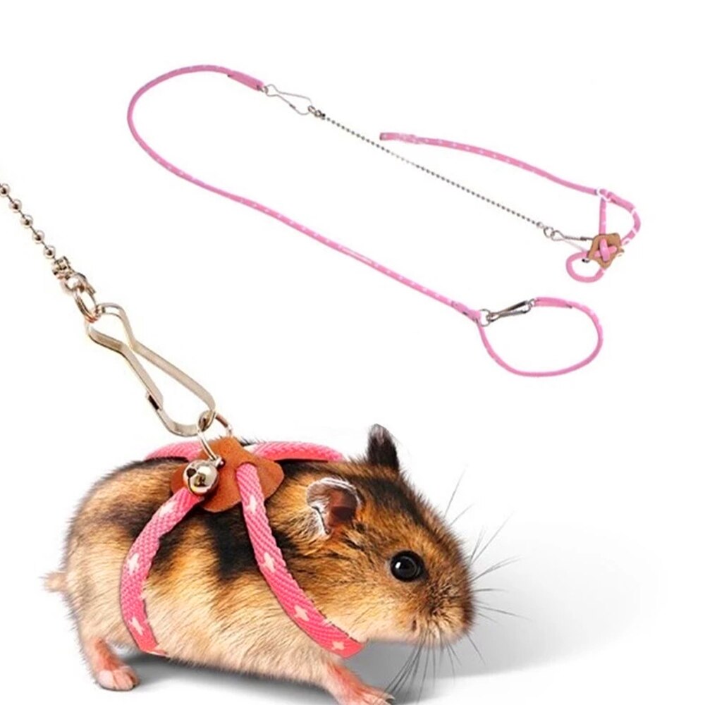 Adjustable Small Pet Rat Mouse Hamster Harness Rop... – Grandado