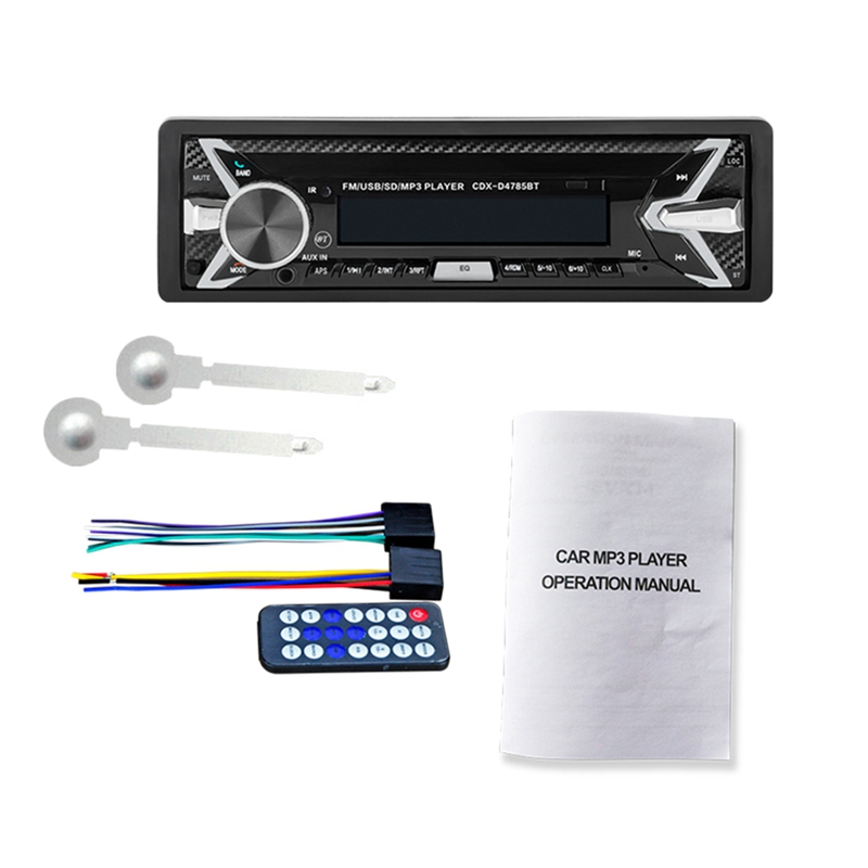 1Din Autoradio ISO Car Radio Aux Input Receiver Bl... – Grandado