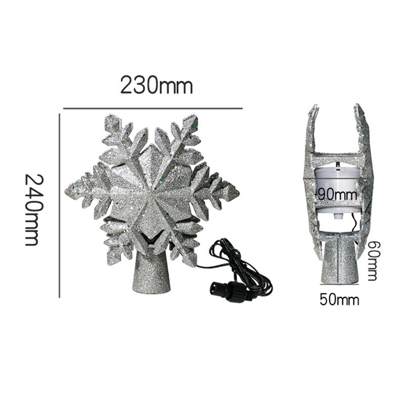 silver Projection lamp with LED snowflake used for... – Grandado