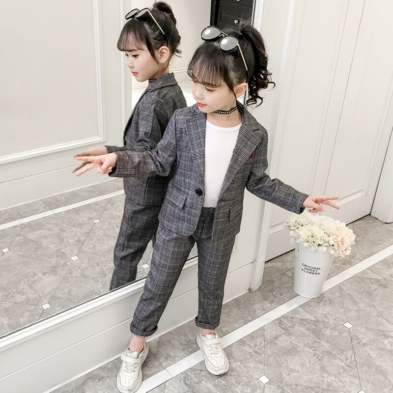 Girls Sets Striped Jackets + Trousers Two Piece Fo... – Vicedeal