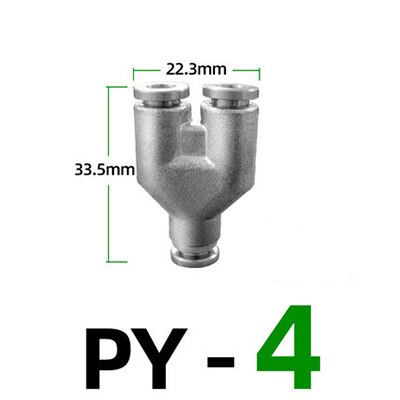 Y-type pneumatic joint three-way stainless steel j... – Vicedeal