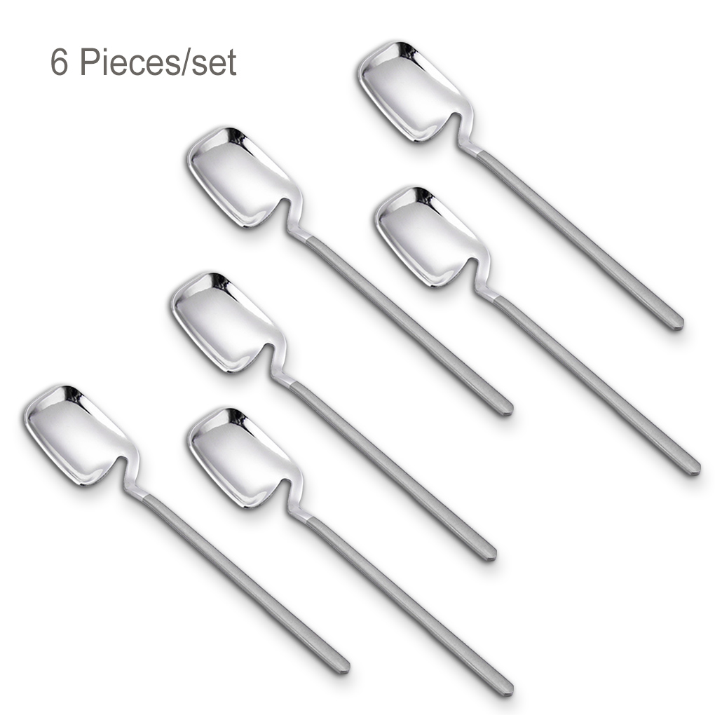 6 Pieces Coffee Spoons Stainless Steel Chocolate M... – Vicedeal