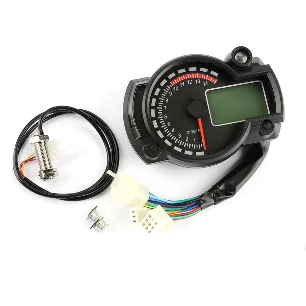 Motorrad Tacho 7 Farben LCD Digital Kilometerzähle... – Vicedeal