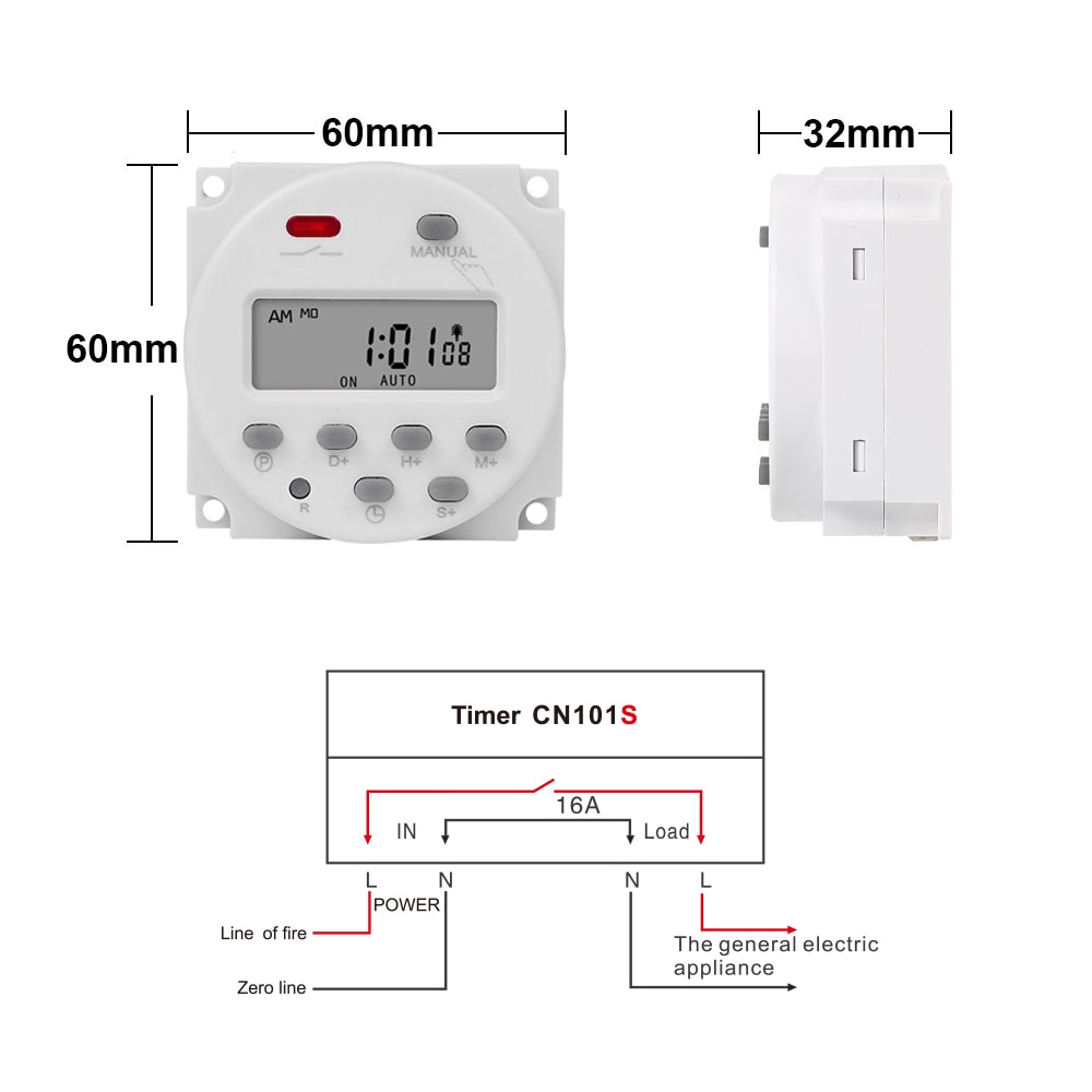 12V 24V 110V 220V Digital Timer Switch 7 Days Week... – Vicedeal